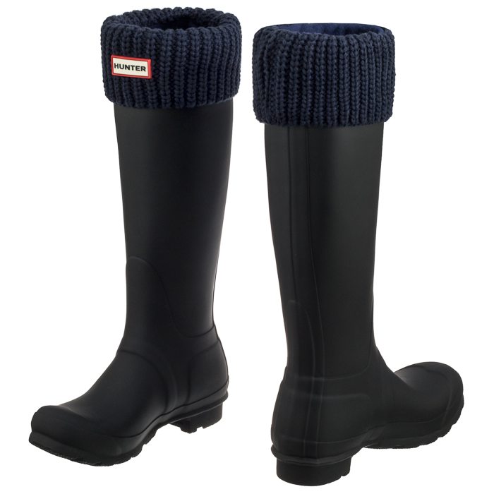 Ocieplacze do kaloszy Hunter Half Cardigan Boot Sock Navy UAS3004AAC w ...