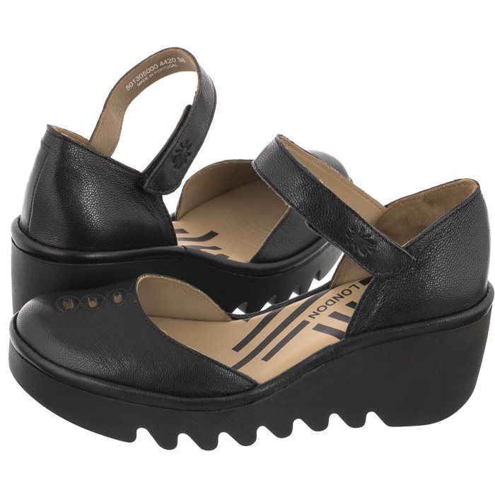 Sandały FLY London Biso Mousse Black P501305000 w ButSklep.pl