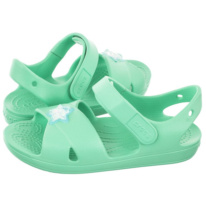 Sandały Crocs Classic Cross Strap Charm Sandal T Pistachio 206947-3U3 w ...