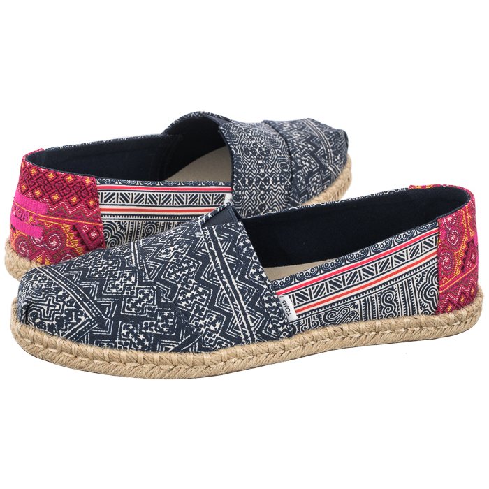 Espadryle Toms Alpargata Rope Indigo Floral Hmong Print 10016263 w ...
