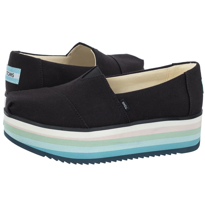 Espadryle Toms Alp Platform Black Canvas 10019680 w ButSklep.pl