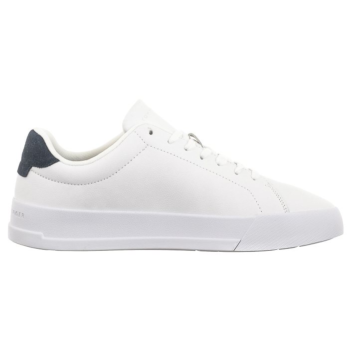 Sneakersy Tommy Hilfiger TH Court Leather Grain Ess White/Desert Sky ...