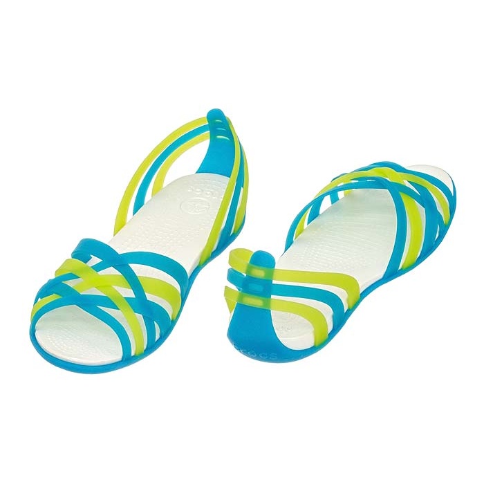 Sandały Crocs Huarache Flat Women Ocean / Oyster 14121 w ButSklep.pl