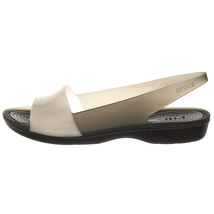 Sandały Crocs Colorblock Flat W Black/Stucco 200032-05T w ButSklep.pl