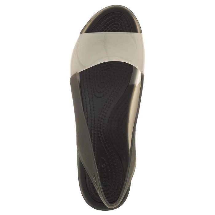Sandały Crocs Colorblock Flat W Black/Stucco 200032-05T w ButSklep.pl