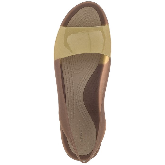 Sandały Crocs Colorblock Flat W Bronze/Tumbleweed 200032-2P6 w ButSklep.pl
